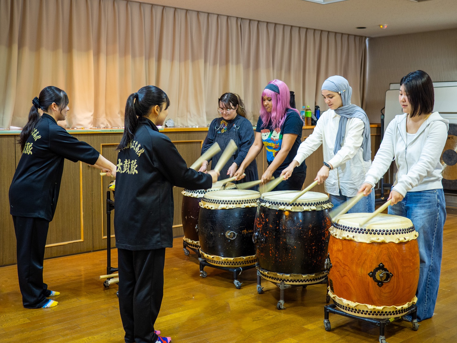 Experiencing the Power of Wadaiko at Local Yamanashi High School ...